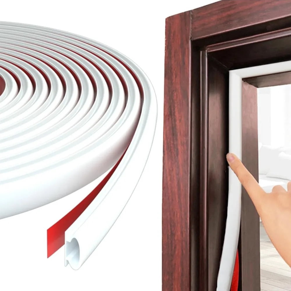 6m NEW Soundproofing Weather Stripping Rubber D-Shape Door Seal Strip ...