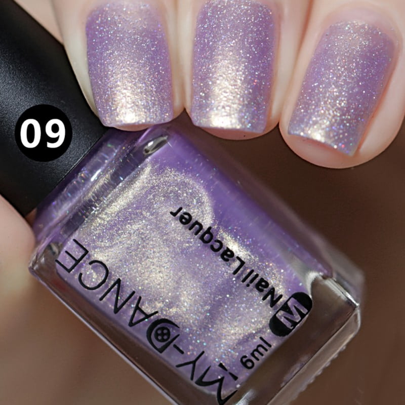 6ml Nail Art Long Lasting Pigment White Pink Blue Glitter Shimmer Shell ...