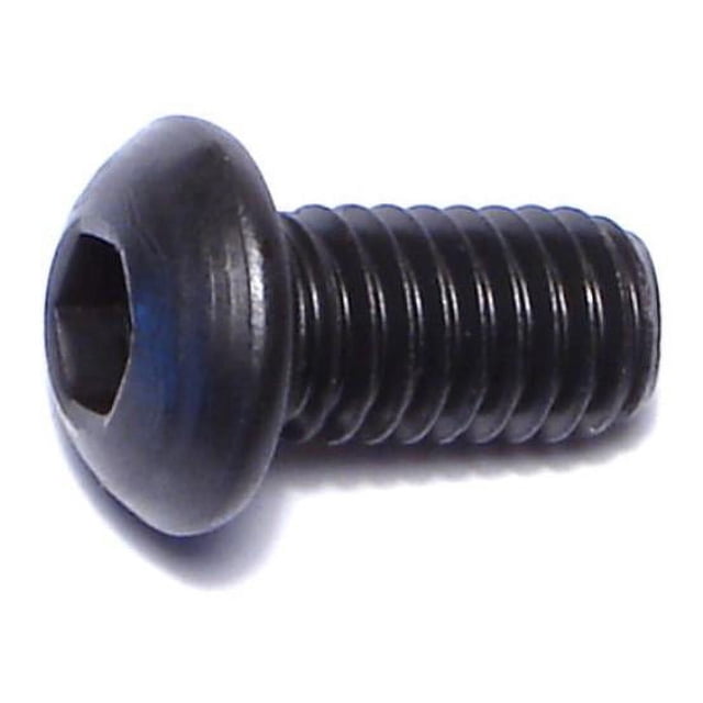 6mm-1.0 x 12mm Black Oxide Class 10.9 Steel Coarse Thread Button Head ...