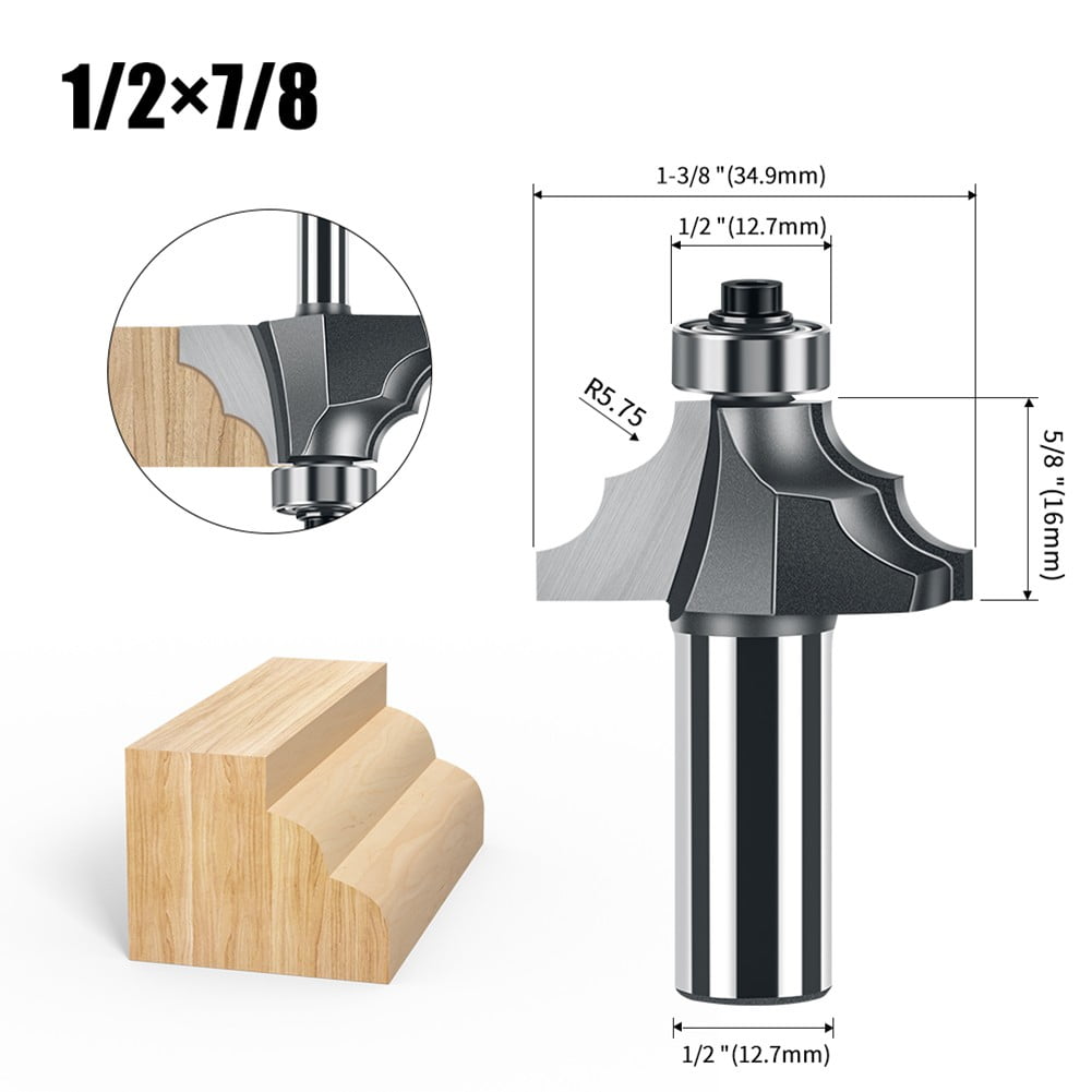 6mm 12mm Shank Router Bits Edge Moulding Bit Carbide Door Handrail Line ...