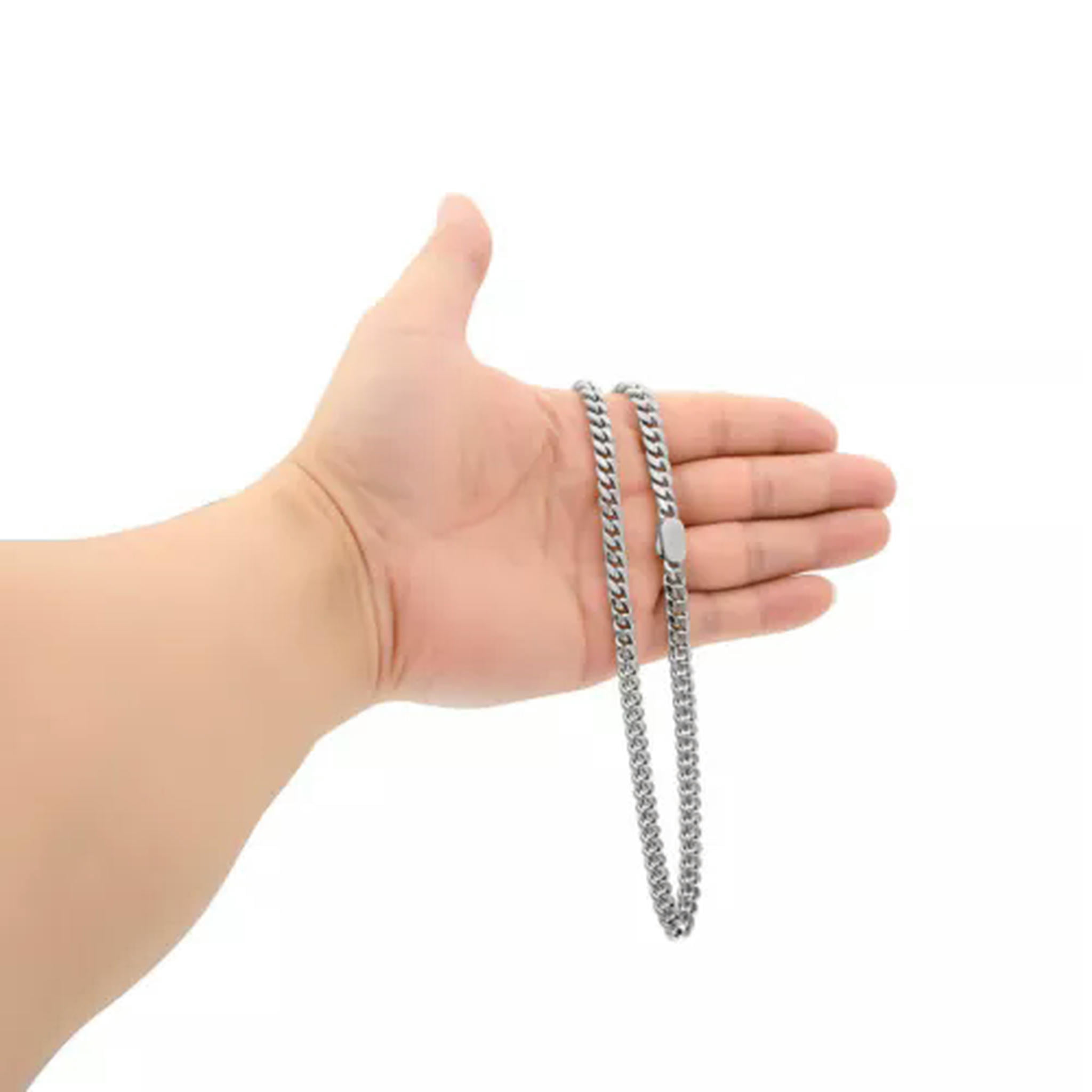 6mm-14mm Hip Hop Titanium Steel Miami Cuban Link Chain Mens Jewelry ...