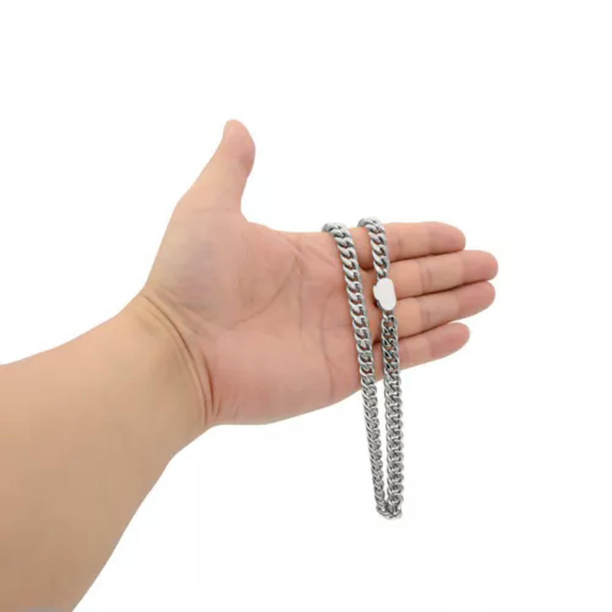 6mm-14mm Hip Hop Titanium Steel Miami Cuban Link Chain Mens Jewelry ...