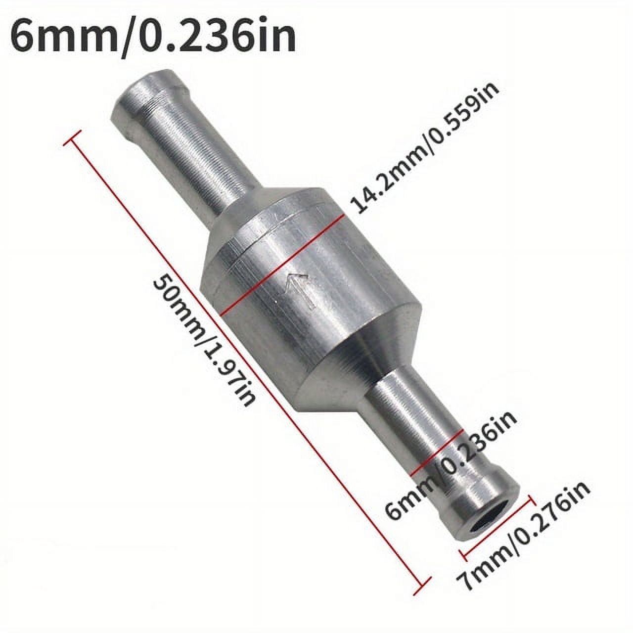 6mm 1pcs-One Way Fuel Check Valve for Car, Aluminum, Aluminum, High ...