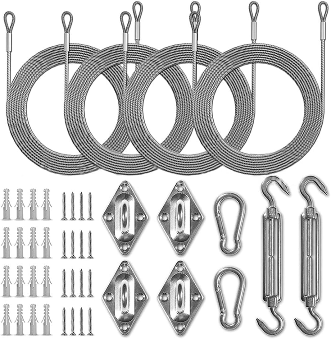 6mm 304 Stainless Steel Wire Awning Attachment Set, Heavy Duty Sun ...