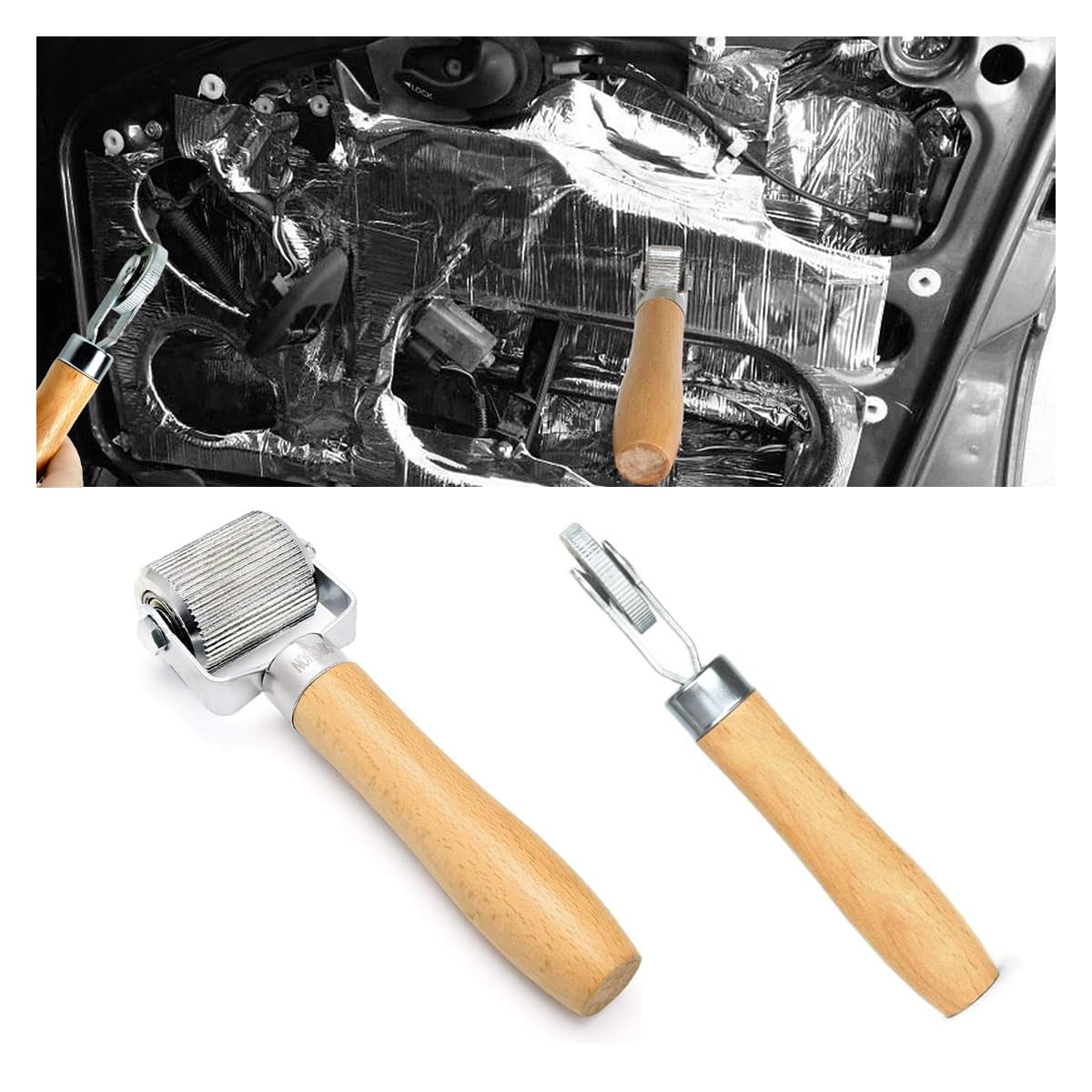 6mm & 40mm Car Sound Deadening Roller Metal Installation Extremely Smooth Auto Noise Roller ...