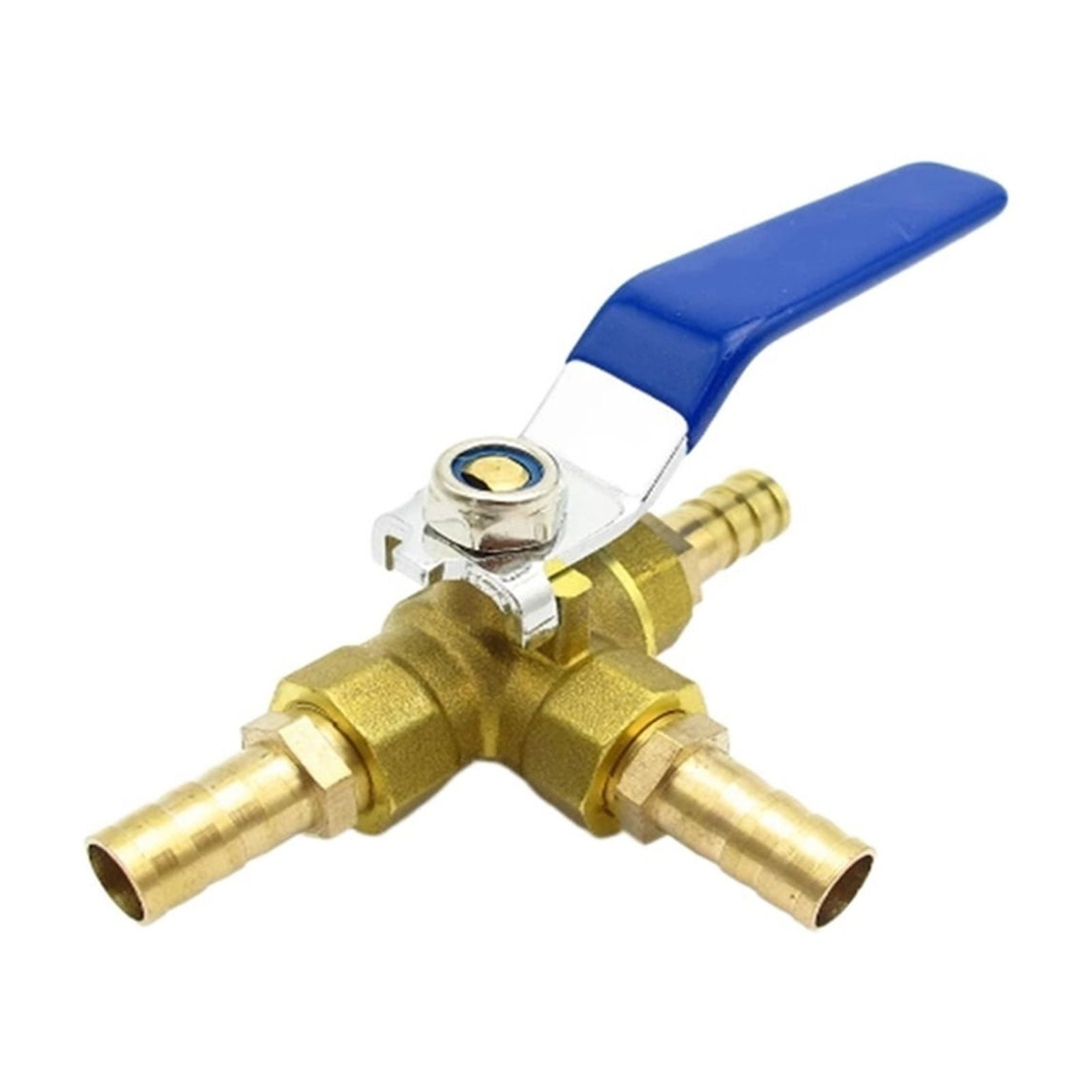 6mm 8mm 10mm 12mm Hose Barb Three Way Tee Type T-Port Brass Ball Valve ...