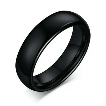 8mm Black Rose Gold Tungsten Carbide Wedding Band Ring for Men Brushed Finish Size 5-15 ...
