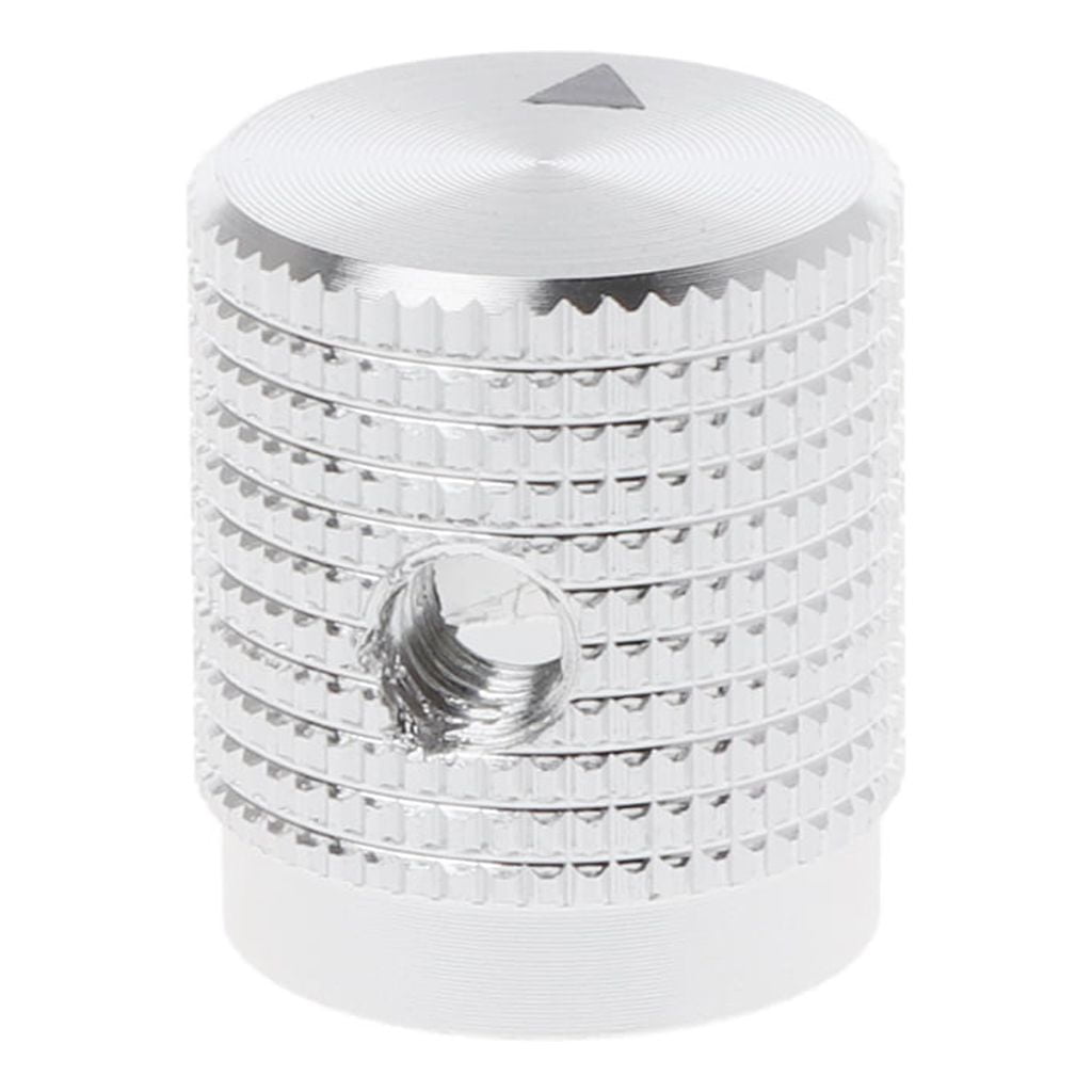 6mm Black Silver Metal Volume Control Rotary Knobs For Knurled Shaft ...