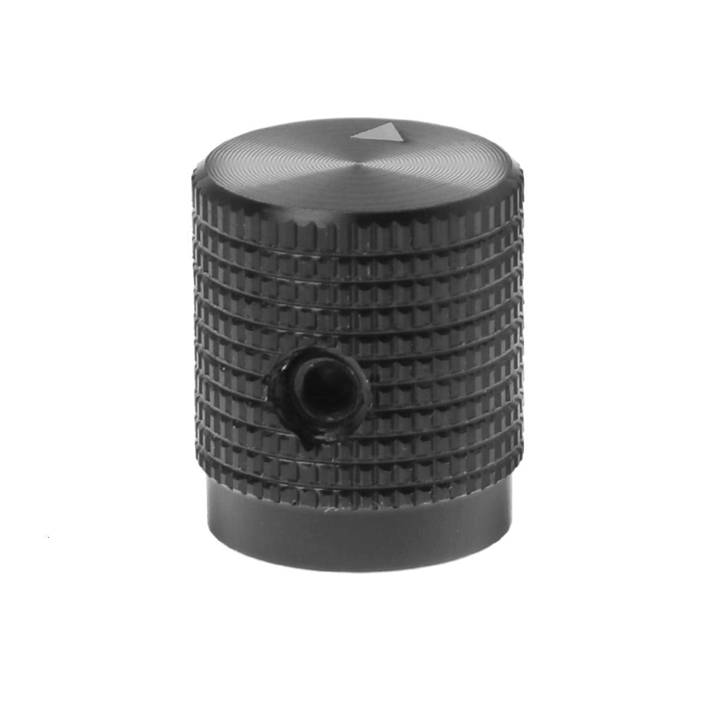 6mm Black Silver Metal Volume Control Rotary Knobs For Knurled Shaft ...