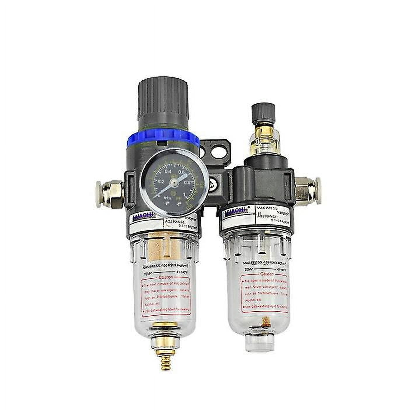 6mm Compressed Air Oil Water Separator Compressor Pressure Reducer Air Regulator Filter ...