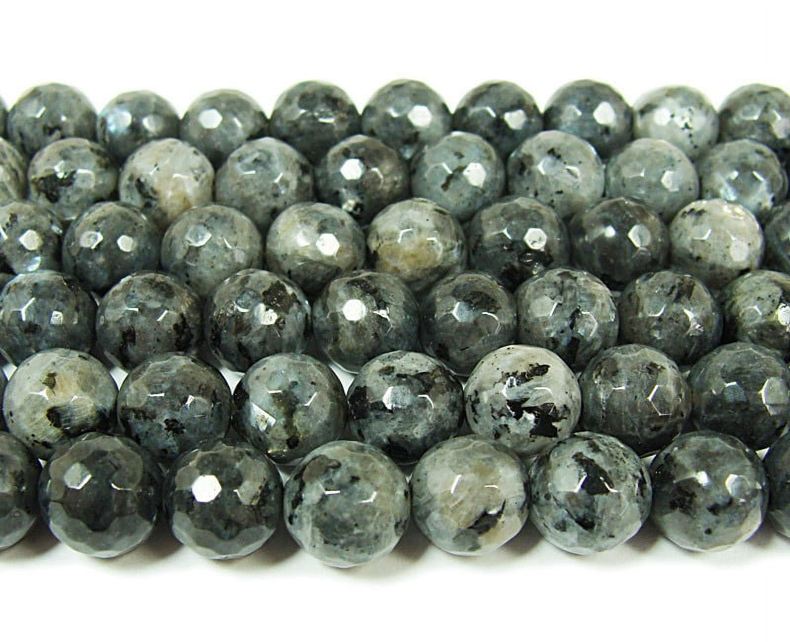 6mm Dark Labradorite Faceted Round Beads Genuine Gemstone Natural ...