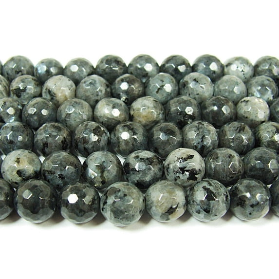 6mm Dark Labradorite Faceted Round Beads Genuine Gemstone Natural ...