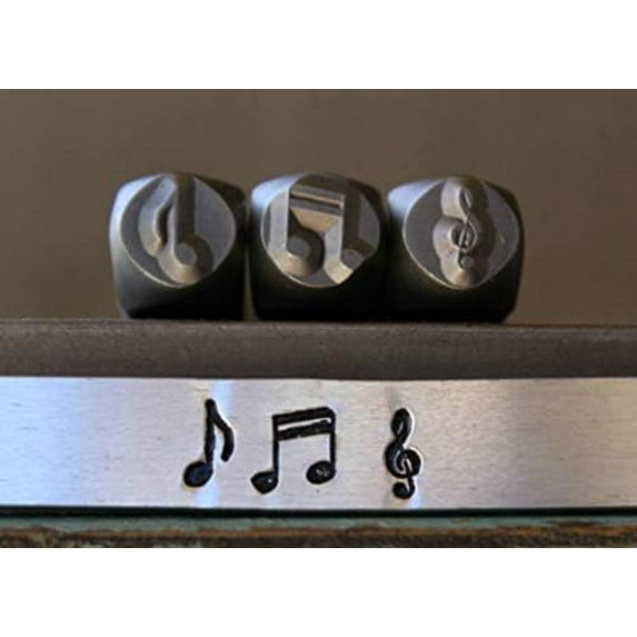 6mm Eighth Note, Double Bar and Clef Music Note Metal Punch Design ...