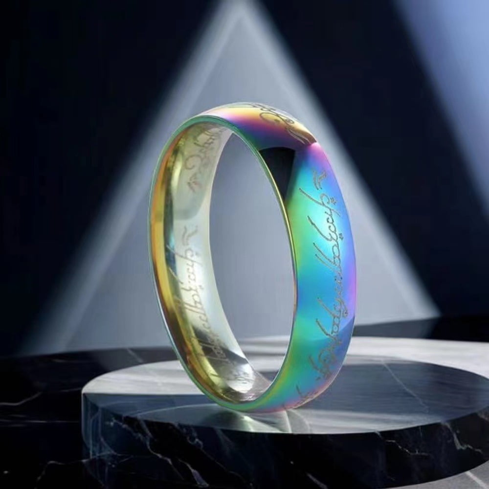 6mm Engraved Ring - One Ring to Rule Them All, Suitable for Both Men ...