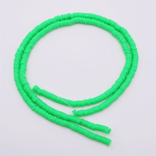 6mm Flat Round Polymer Clay Beads Chip Disk Loose Spacer Handmade Beads ...