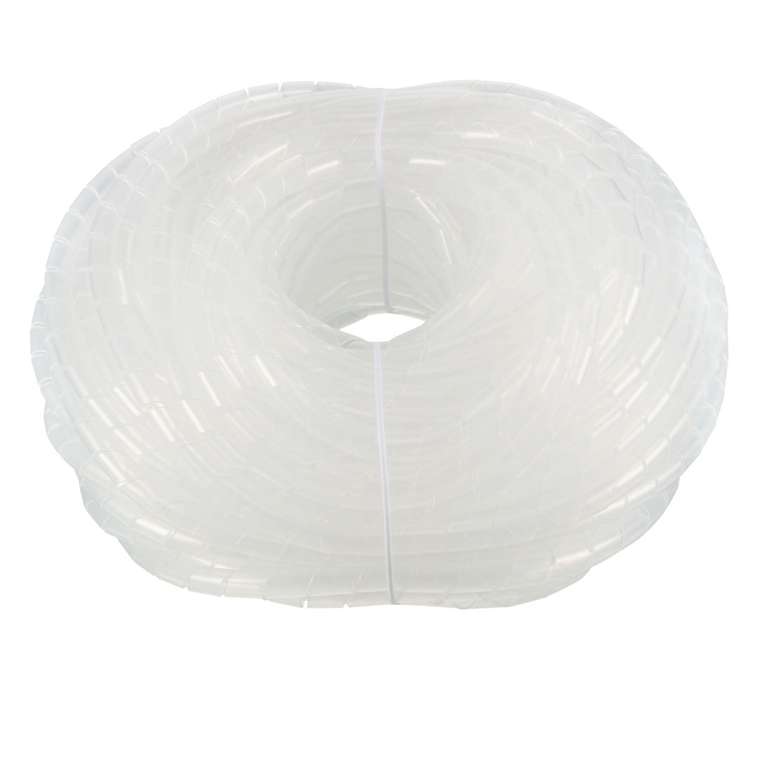 6mm Flexible Spiral Tube Cable Wire Wrap Computer Manage Cord White 21M ...