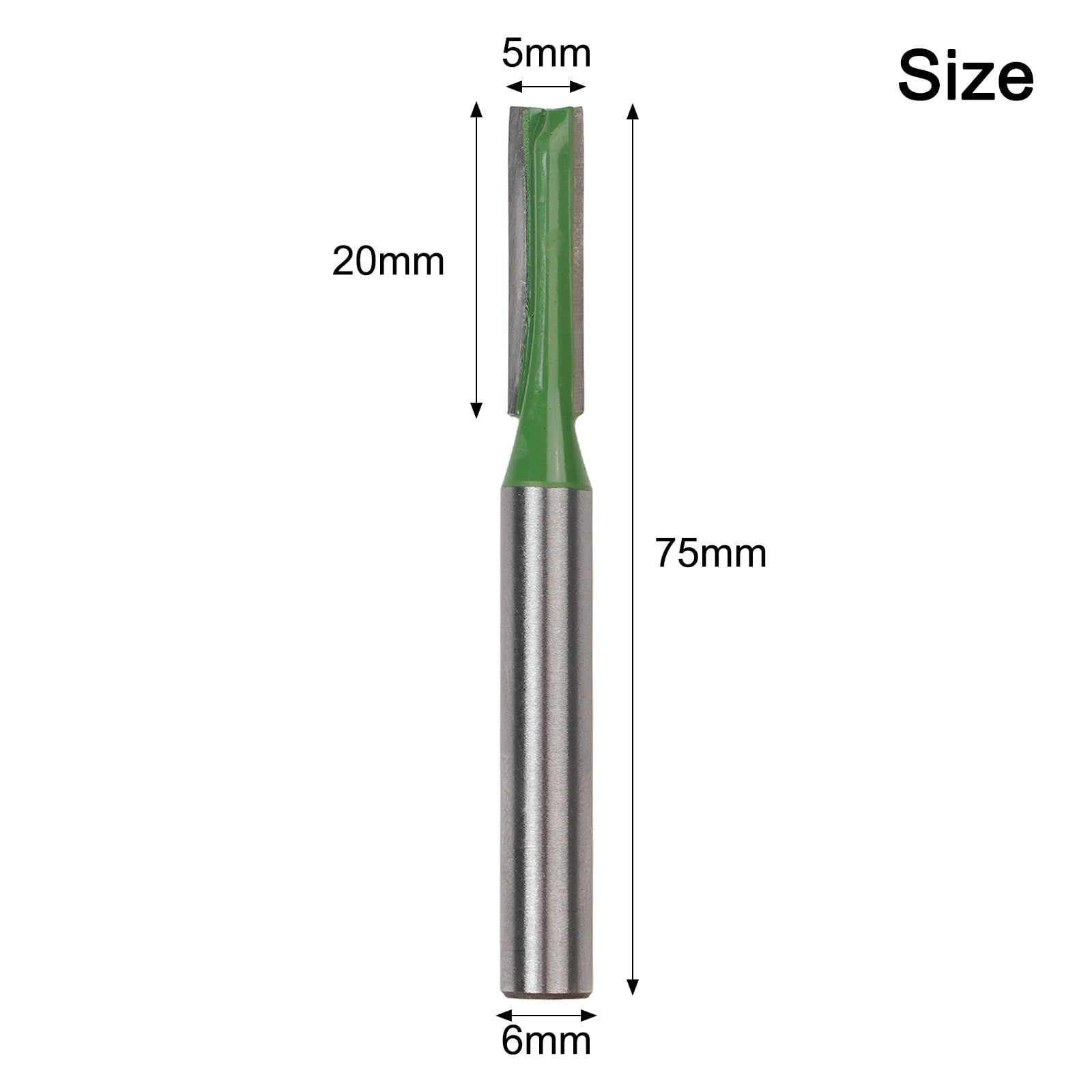 6mm Green Double Edge Straight Blade Woodworking Milling Tool Slotting ...