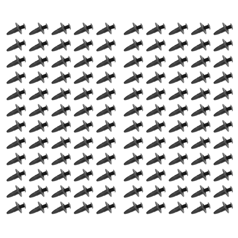 6mm Hole Dia Black Plastic Rivets Fastener Bumper Push 120pcs - Walmart.com