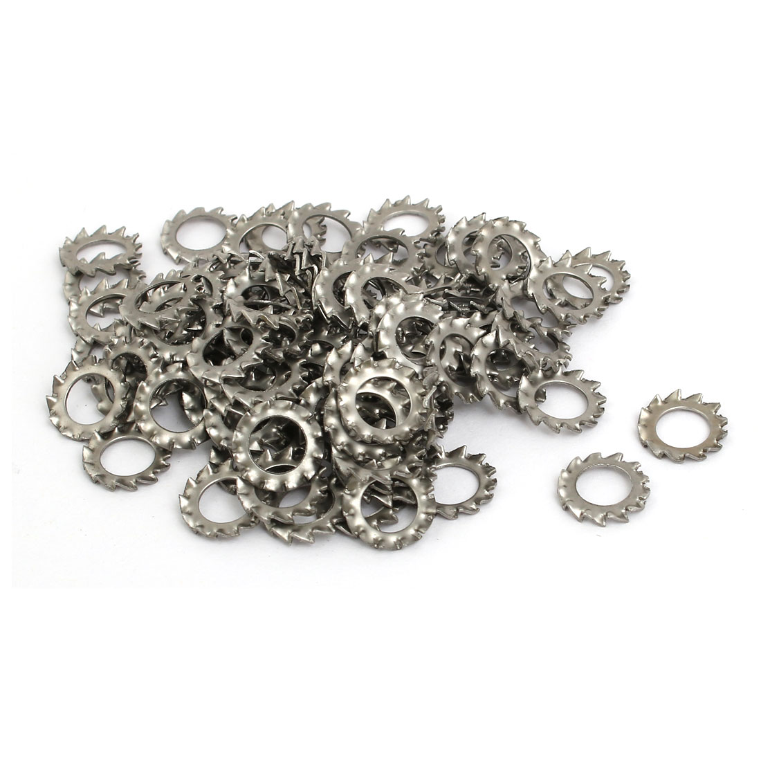 6mm Inner Dia 304 Stainless Steel External Serrated Lock Washer Gray ...