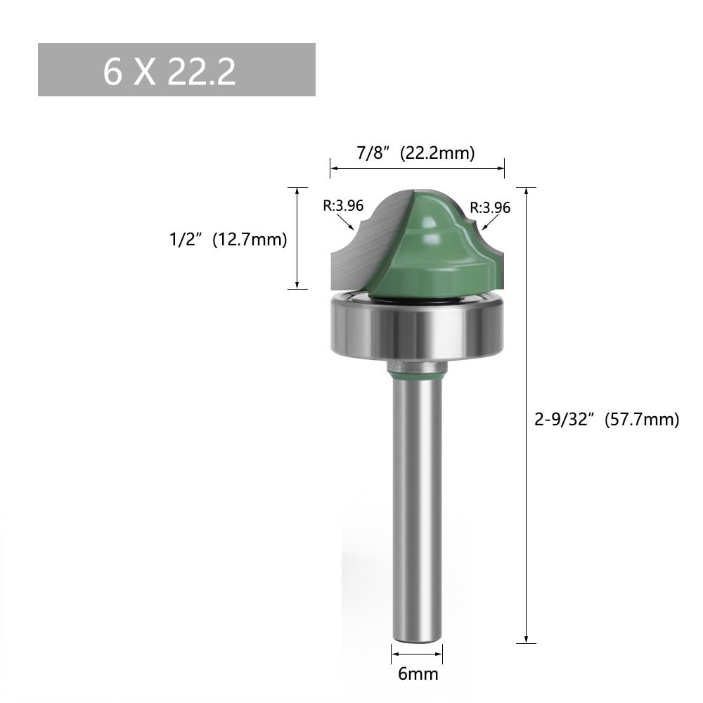 6mm Shank Double Roman Ogee Edging Router Bit for Woodworking Projects ...
