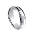 6mm Silver Personality Rhombus Section Polygon Design Tungsten Steel ...
