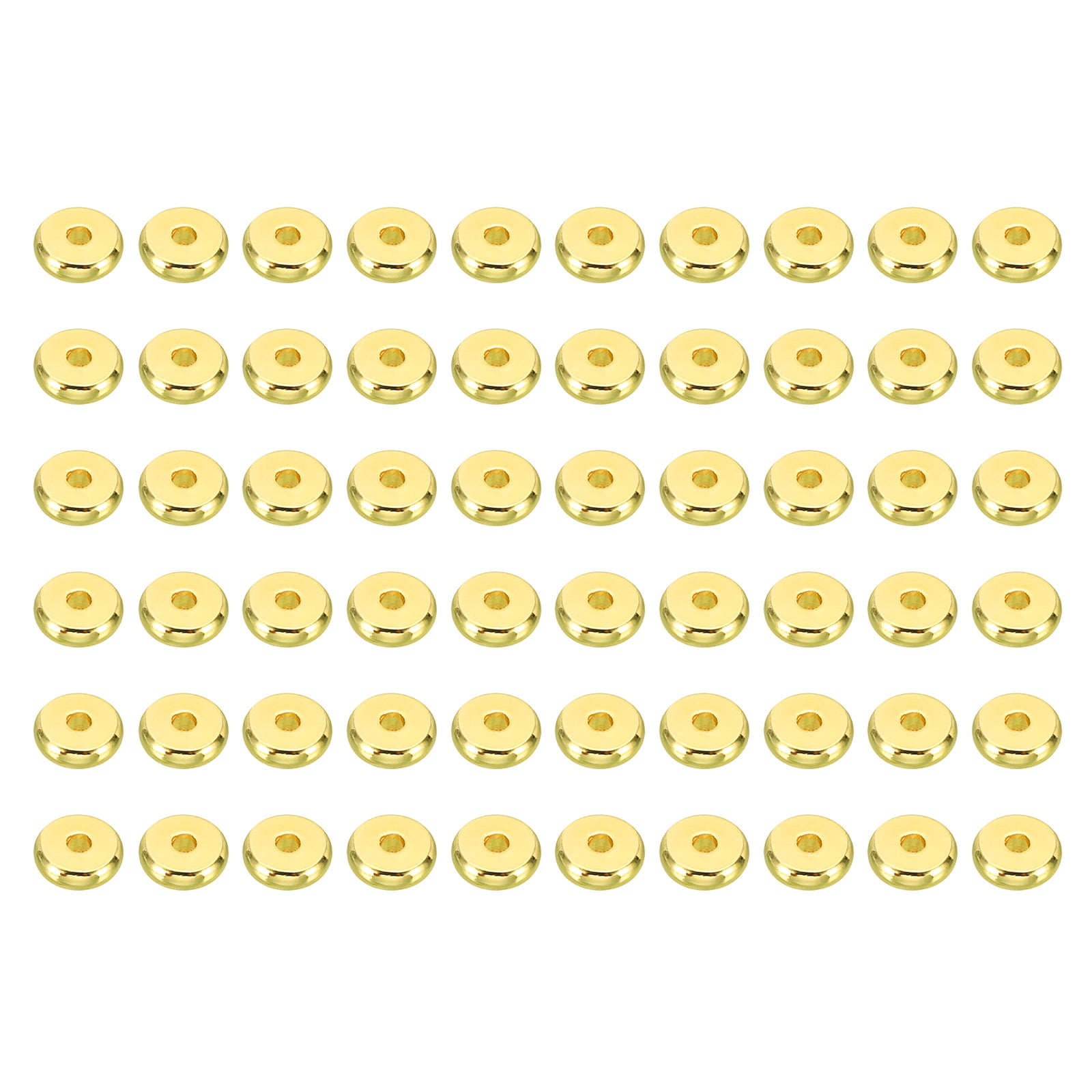 6mm Spacer Beads, 100 Pcs Flat Bead Spacers Bulk Flat Round Disc Beads ...