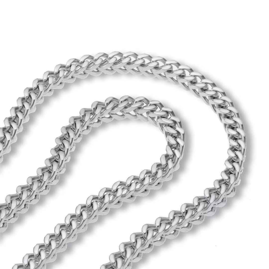 6mm Stainless Steel Silver Chain 18k Gold Plated Chain 18 20 22 24 Inch ...