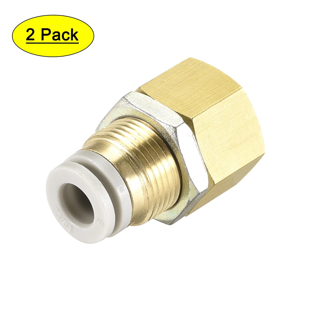 6mm Tube to 1/8PT Female Thread, Bulkhead Push to Connect Fitting ...