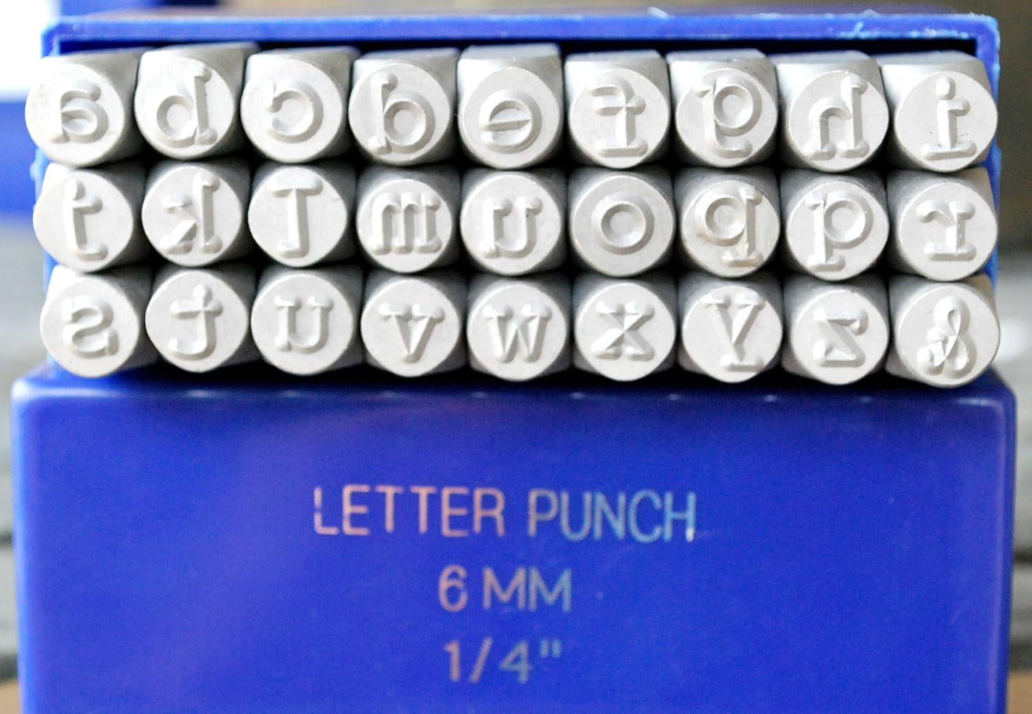 6mm Typewriter Font Alphabet Punch Metal Letter Jewelry Stamp Set, 27 ...