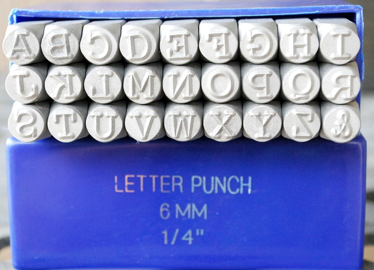 6mm Typewriter Font Alphabet Punch Metal Letter Jewelry Stamp Set, 27 ...