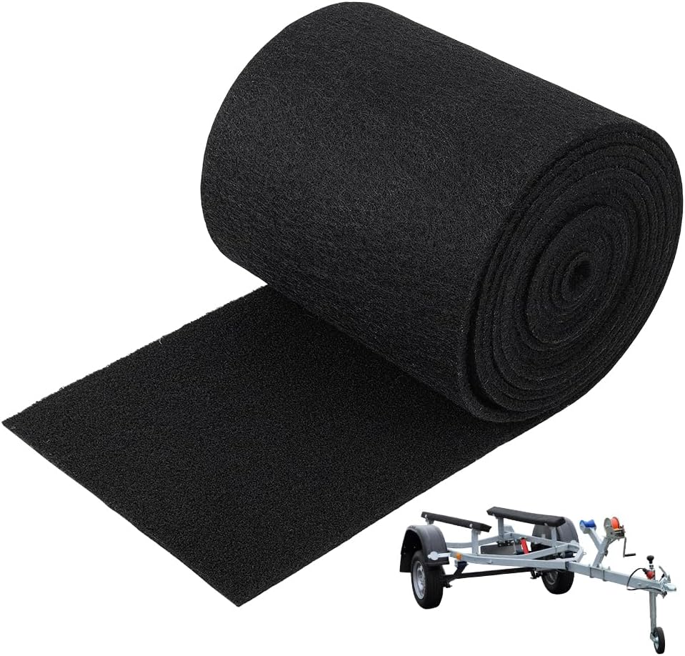 6mm Ultra Thick Black Marine Carpet 16.4ft×9in Boat Trailer Bunk Carpet ...