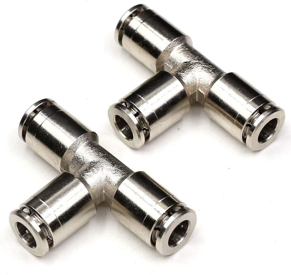 6mm Union Tee Push to connect fittings Stainless Steel Quick Connect Fittings,6mm x 6mm x 6mm 3 ...