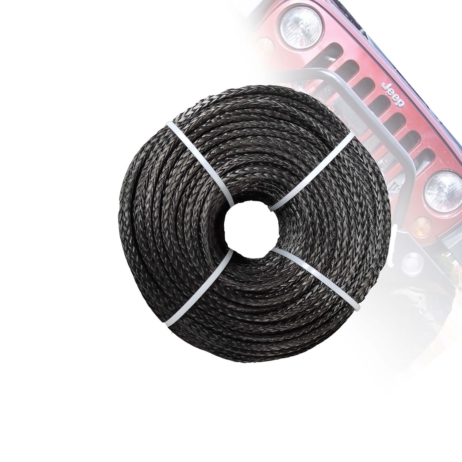 6mm X 100m Synthetic Winch Rope For ATV/UTV Electric Winch 4x4 Off Road ...