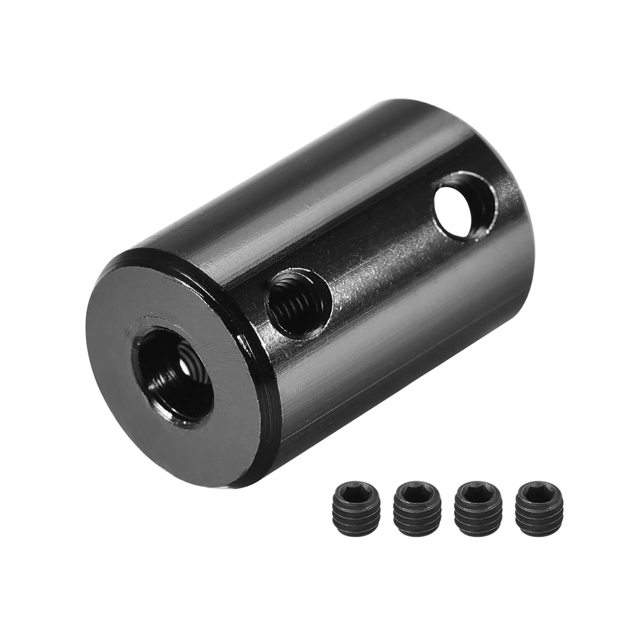 6mm to 12mm Rigid Coupling L25mmxD16mm Aluminum Alloy Coupler Black ...