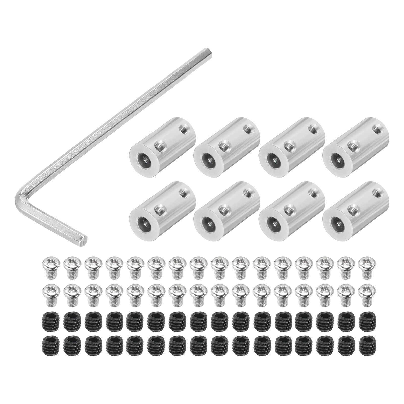 6mm to 6mm Bore Rigid Coupling Aluminum Alloy Shaft Coupler Connector ...