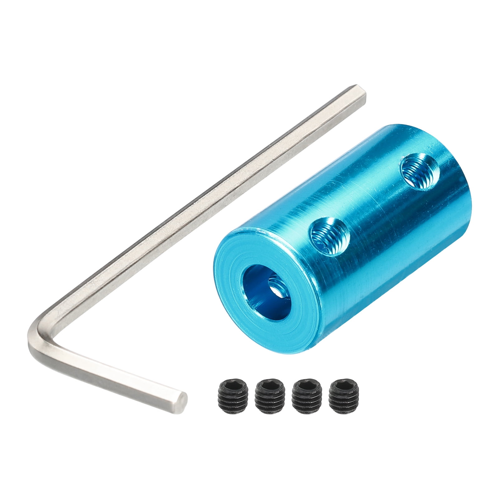 6mm to 6mm Shaft Coupler Connector L25mm x D14mm Aluminum Alloy for 3D ...