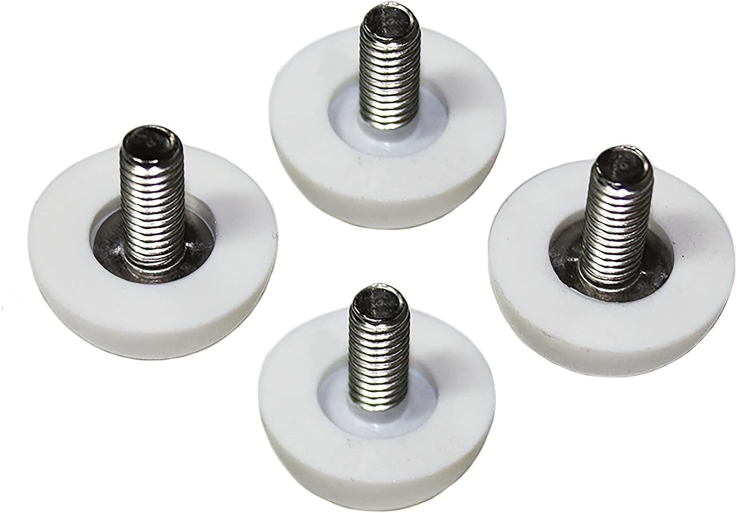 6mm x 1/2" Long Thread Stud Adjustable Glides for Patio Furniture White ...