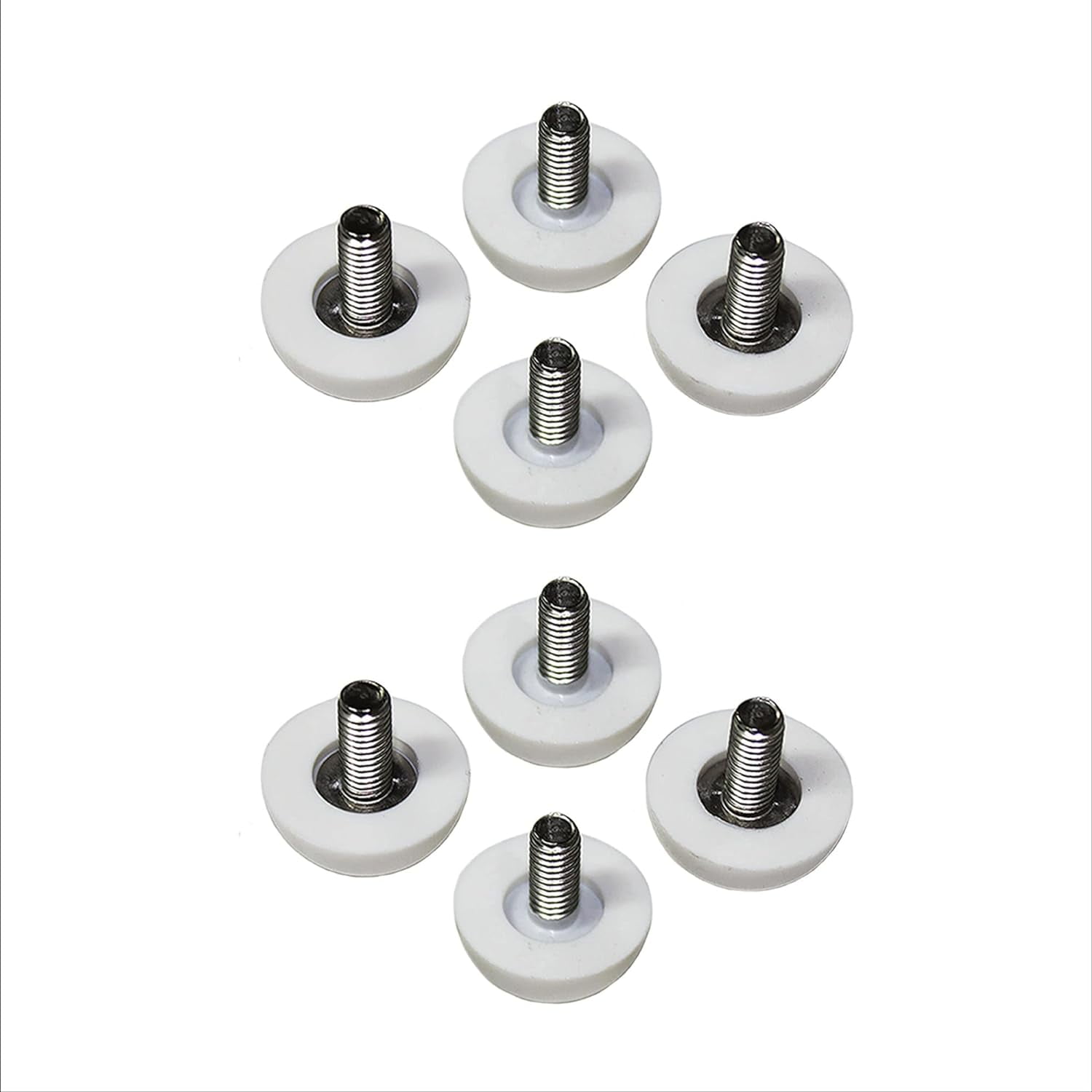 6mm x 1/2" Long Thread Stud Adjustable Glides for Patio Furniture White ...
