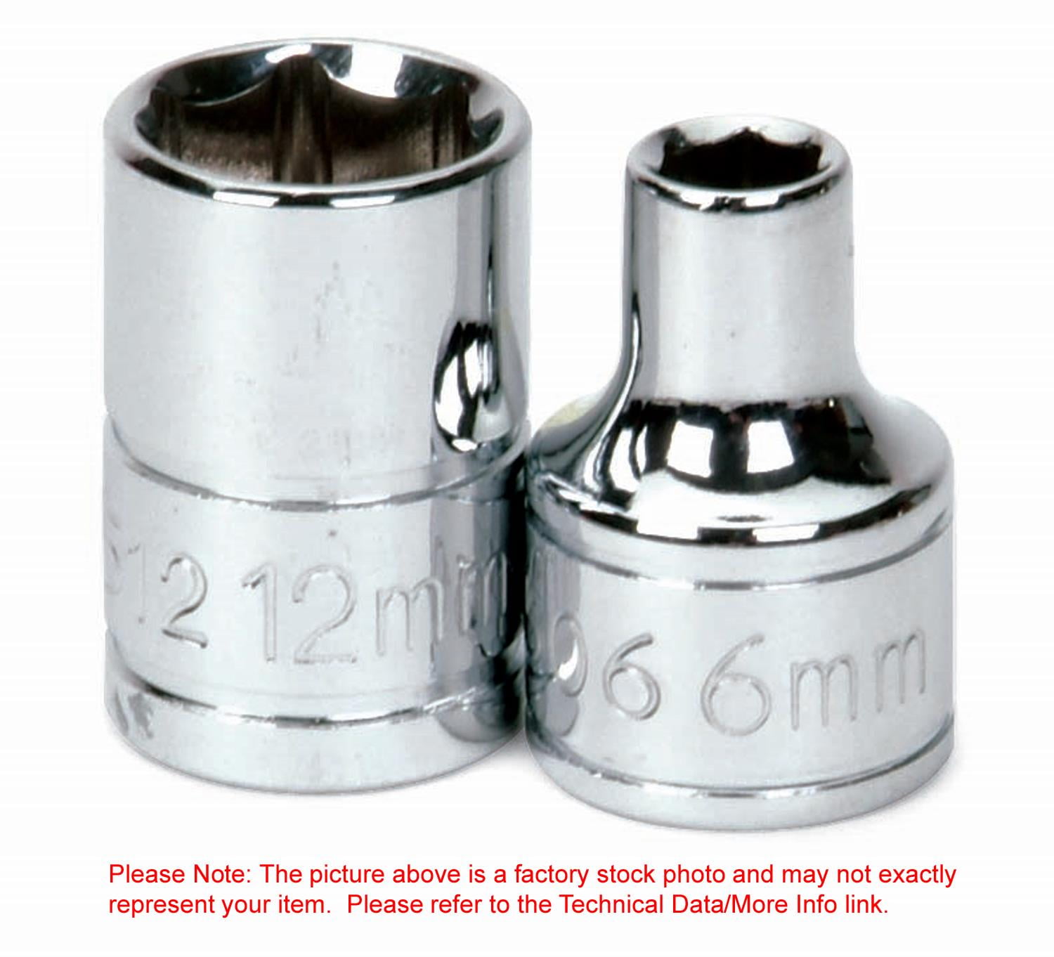 6mm x 1/4" Drive 6 Point Deep Supertorque™ Socket, Chrome Finish. Not ...
