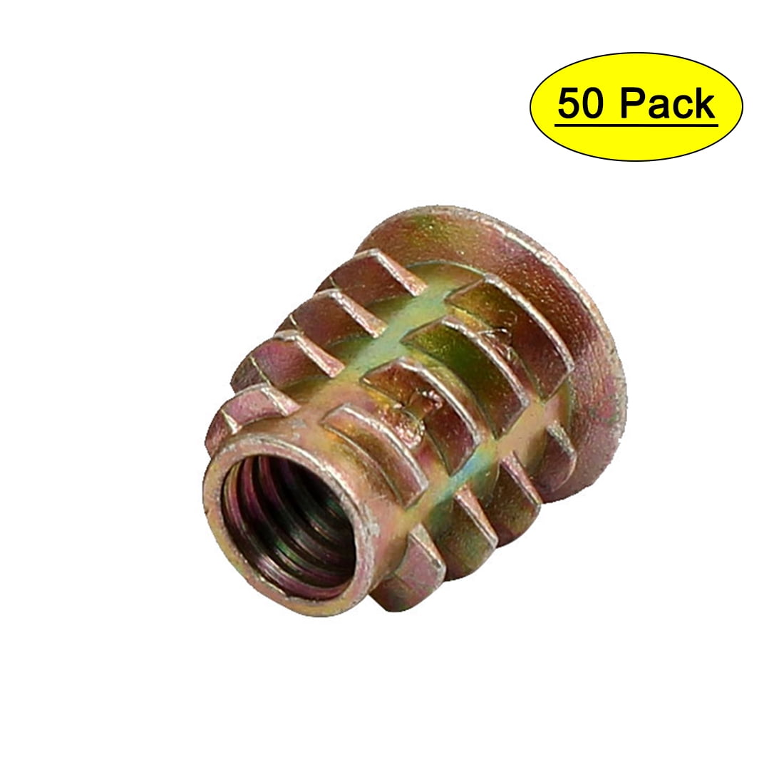 6mm x 12mm E-Nut Wood Insert Interface Screw Hex Socket Nut Fitting ...