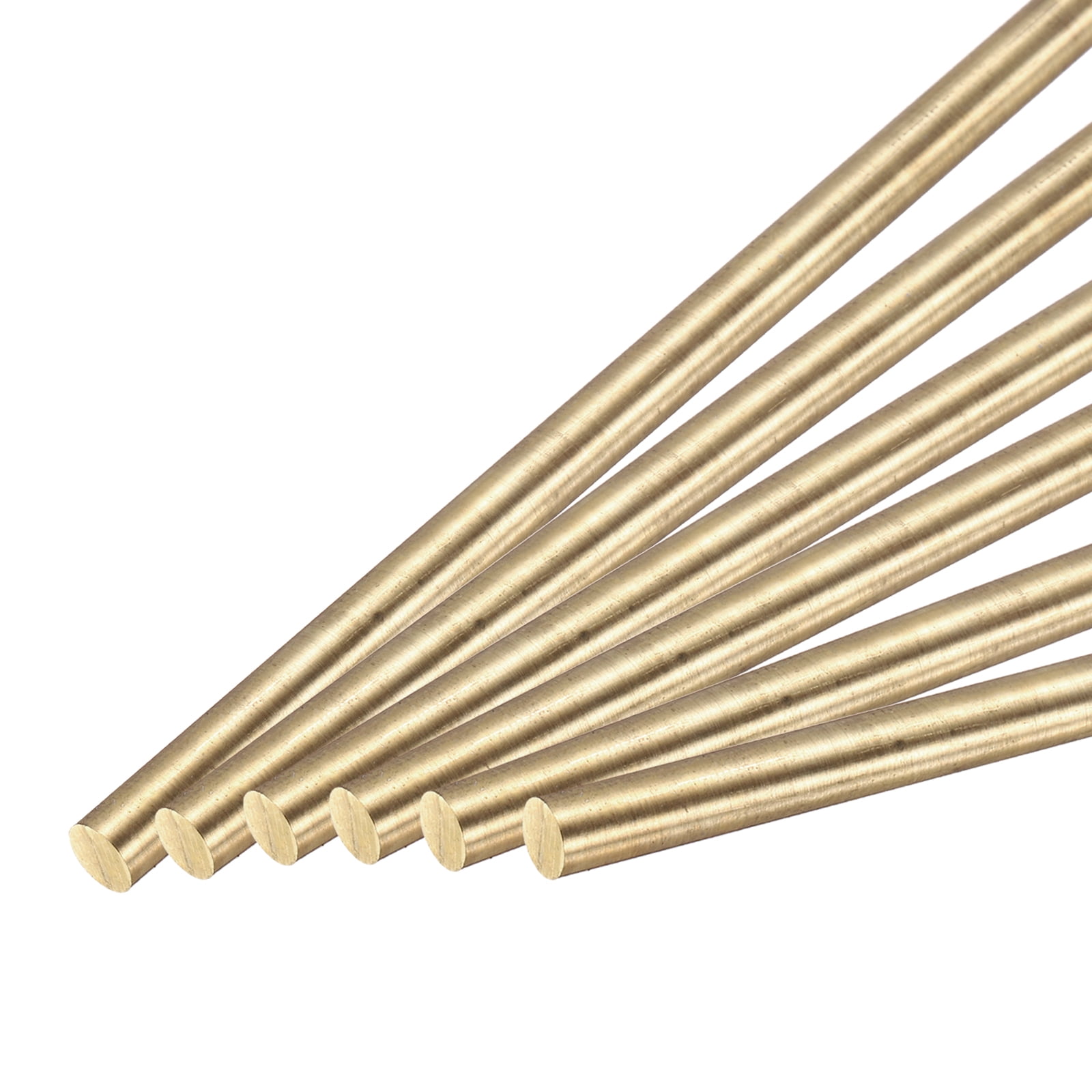 6mm x 200mm Brass Round Rod, Metal Solid Shaft Rods Lathe Bar 6pcs ...