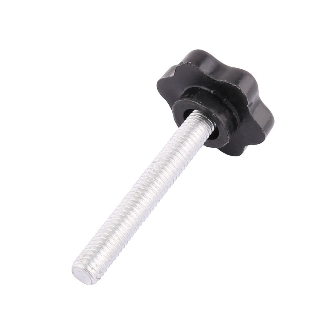 6mm x 41mm Thread Black Flower Shaped Head Cap Screw Metal Fastener ...