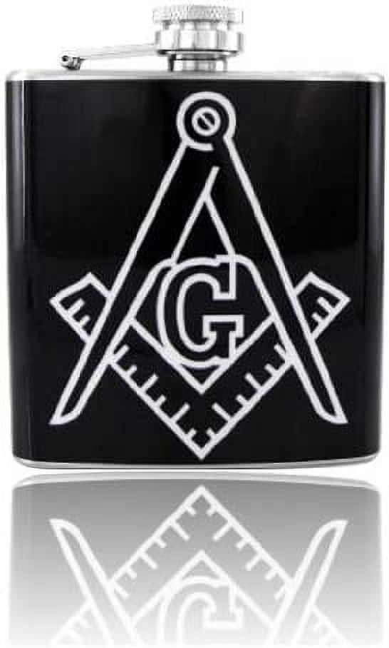 6oz Masonic/Mason Vinyl Wrap Stainless Steel Flask (1) - Walmart.com