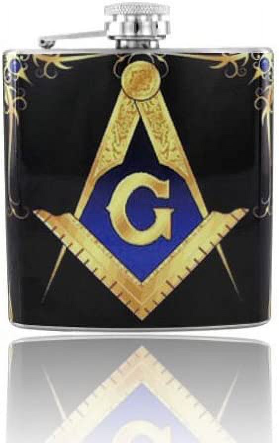 6oz Masonic/Mason Vinyl Wrap Stainless Steel Flask (2) - Walmart.com
