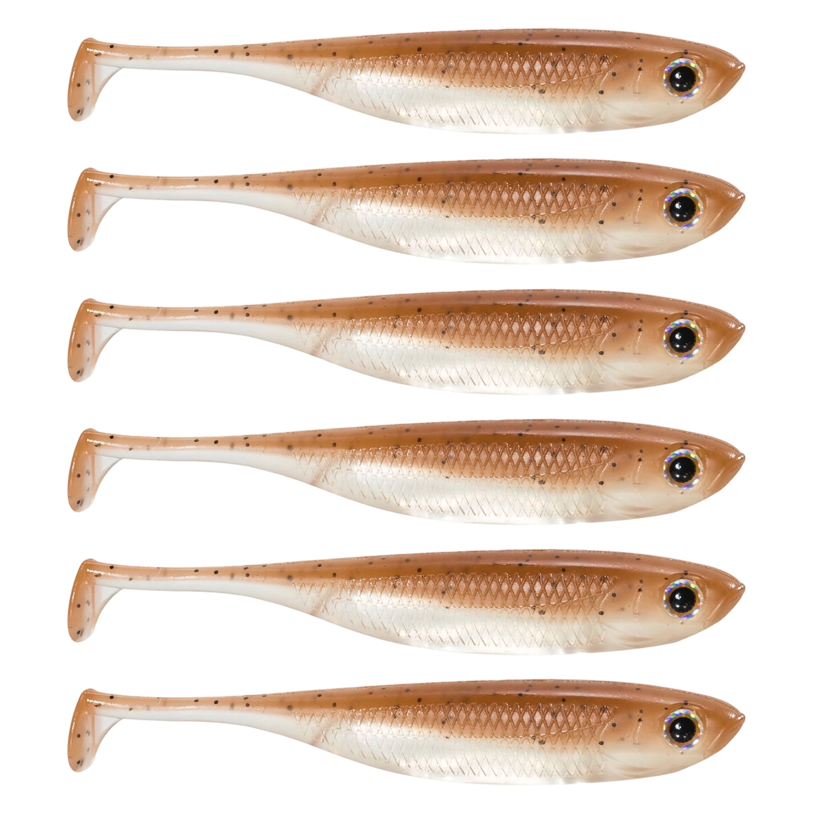 6pack Artificial Fishing Soft Lures Tackle High Elasticities Floating ...