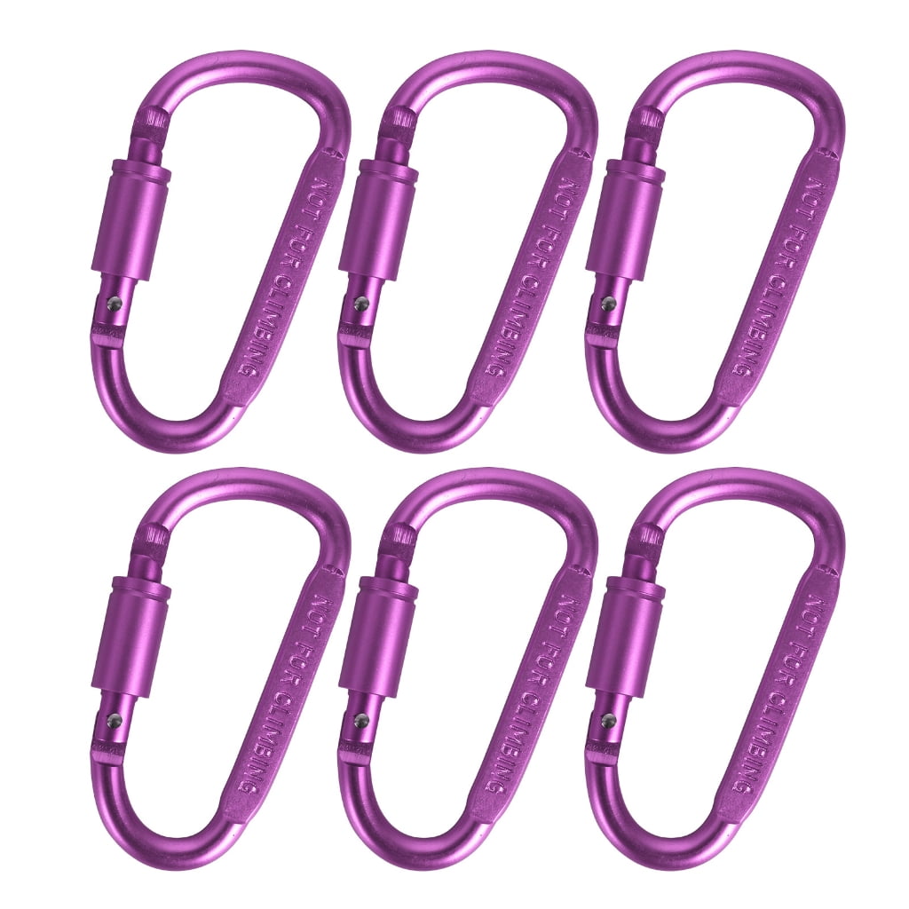 6pack Heavy Duty Carabiner Clip Climbing Carabiner Auto Locking ...