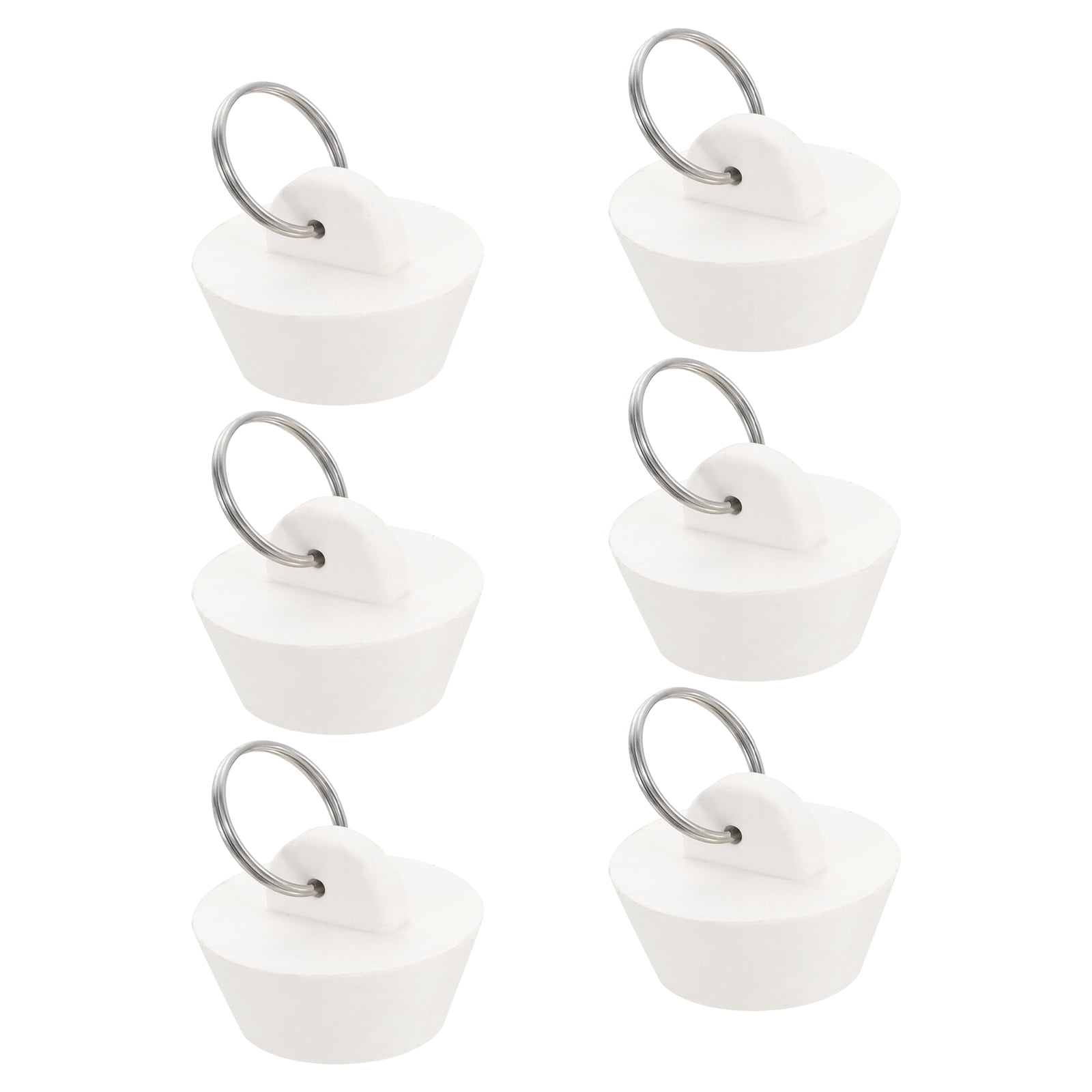 6pack Rubber Drain Stopper with Hanging Ring Fits 1 Inch to 1-3/8 Inch ...