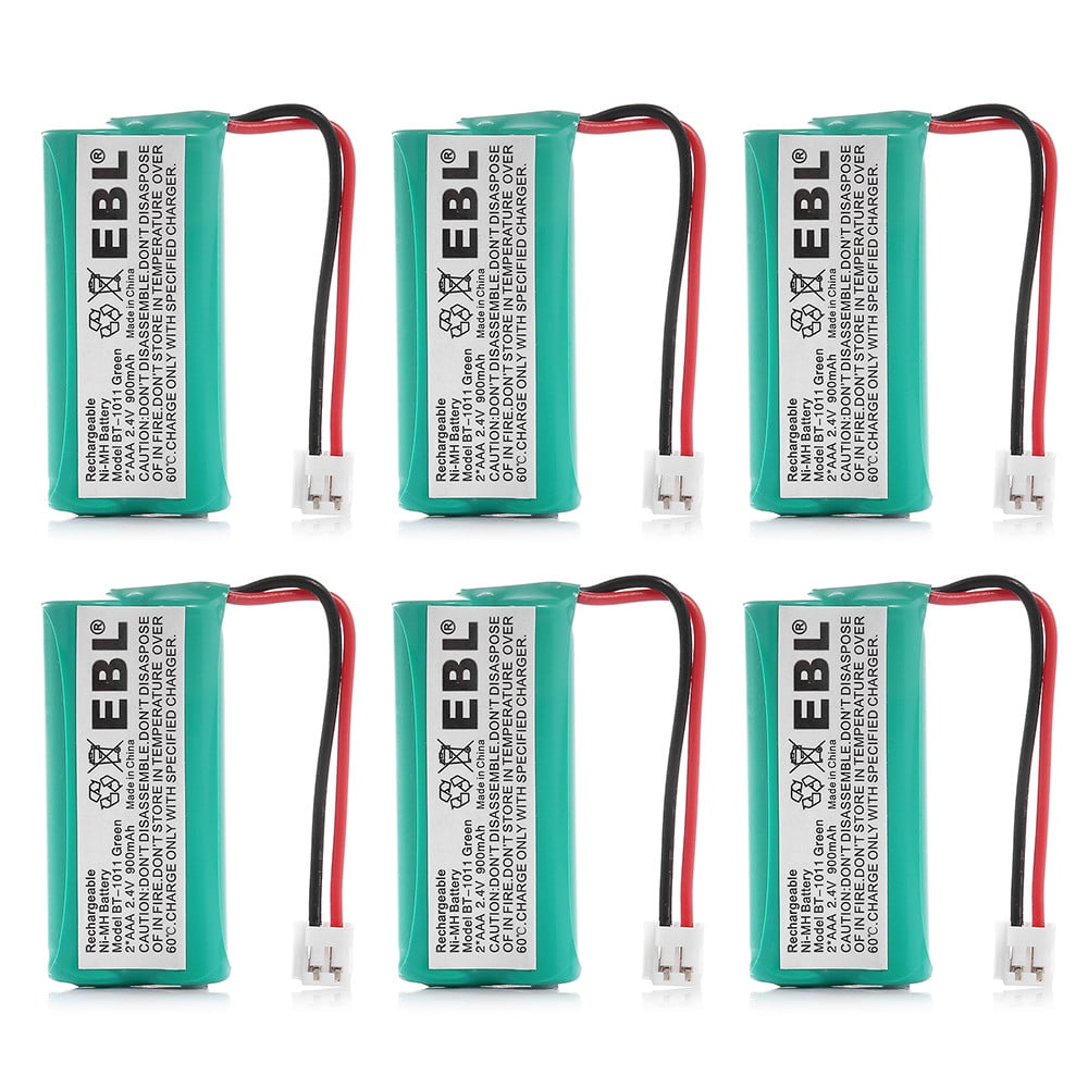 6packs BT-1011 Cordless Phone Battery 900mAh For AT&T BT-1018 BT184342 ...