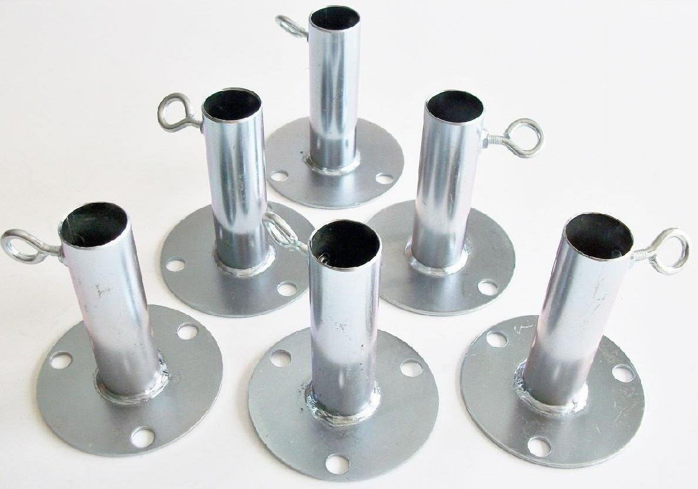6pc - 1" Short Foot Pad Canopy Fitting/Batting Cage Ground Plate ...