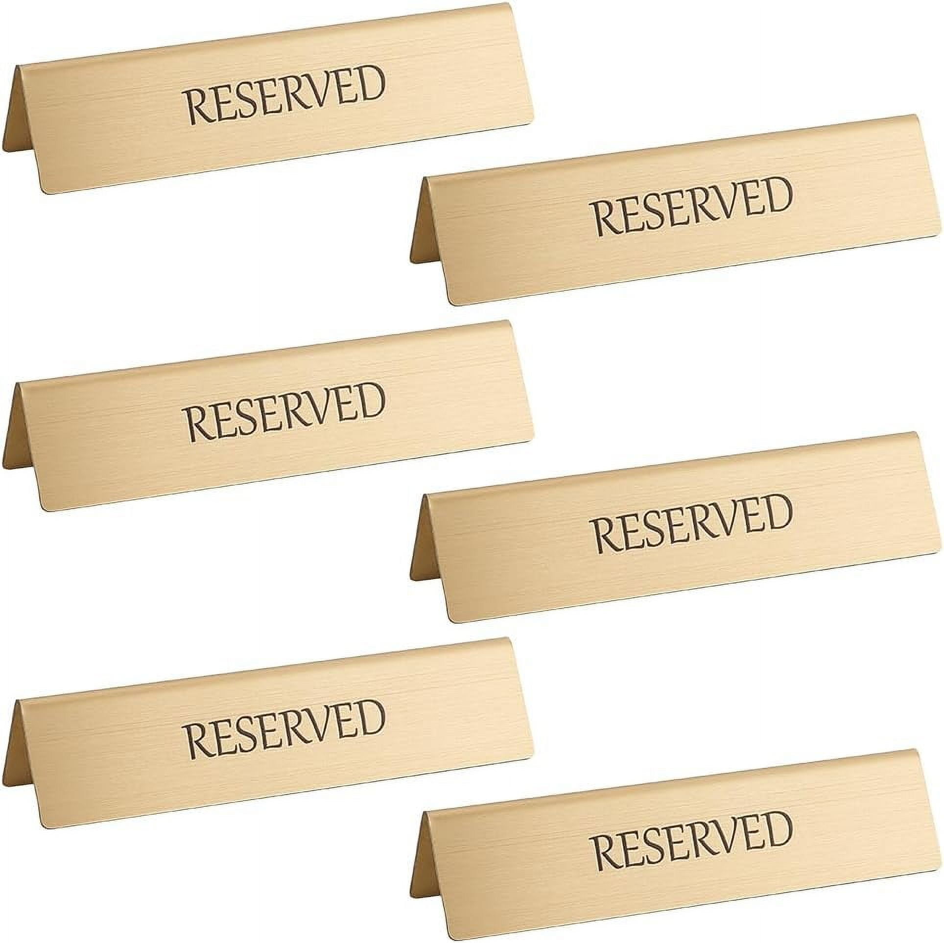 6pc 201 Stainless Steel Reserved Table Signs Tent Signs for Restaurant ...